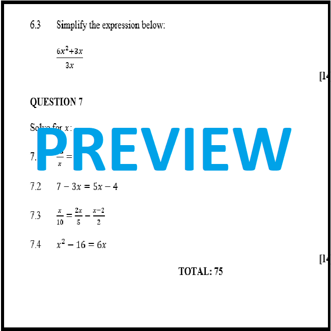 2022 – TERM 2 – GRADE 9 – MATHEMATICS – CONTROL TEST • Teacha! 2022 – TERM 2 – GRADE 9 – MATHEMATICS – CONTROL TEST • Teacha!