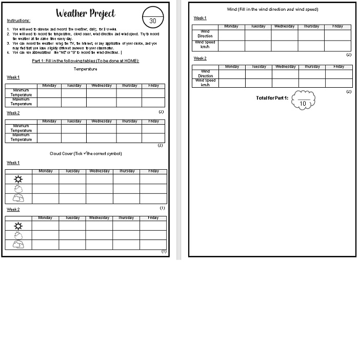 Grade 5 Geography Weather Project Assessment (Editable) • Teacha! Grade 5 Geography Weather Project Assessment (Editable) • Teacha!