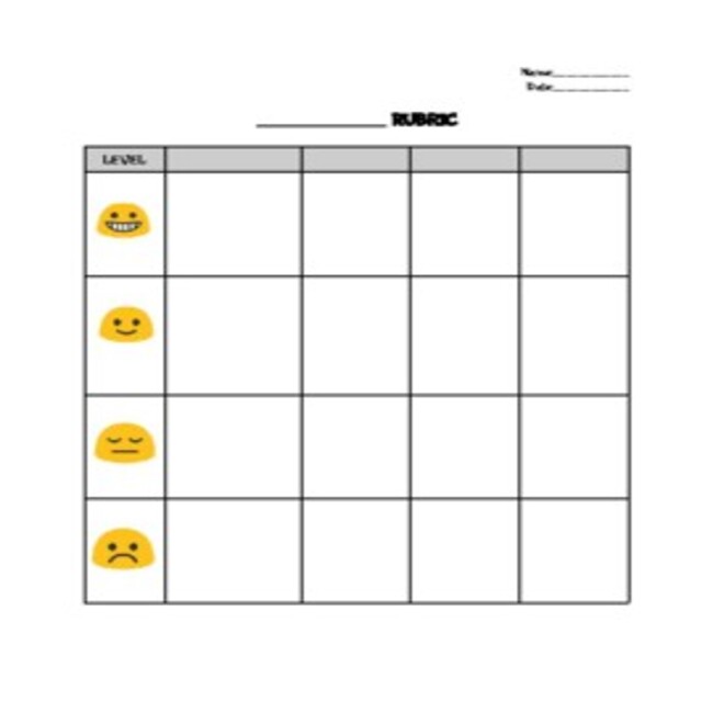 Emoji Rubric Template (Editable in Google Docs) • Teacha! Emoji Rubric Template (Editable in Google Docs) • Teacha!
