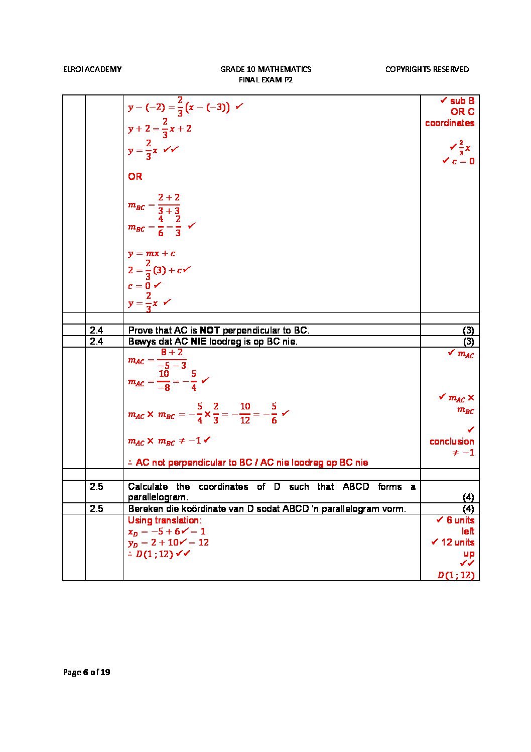 2022 Grade 10 Mathematics Task 8.2 Final Exam – Paper 2 • Teacha! 2022 Grade 10 Mathematics Task 8.2 Final Exam – Paper 2 • Teacha!