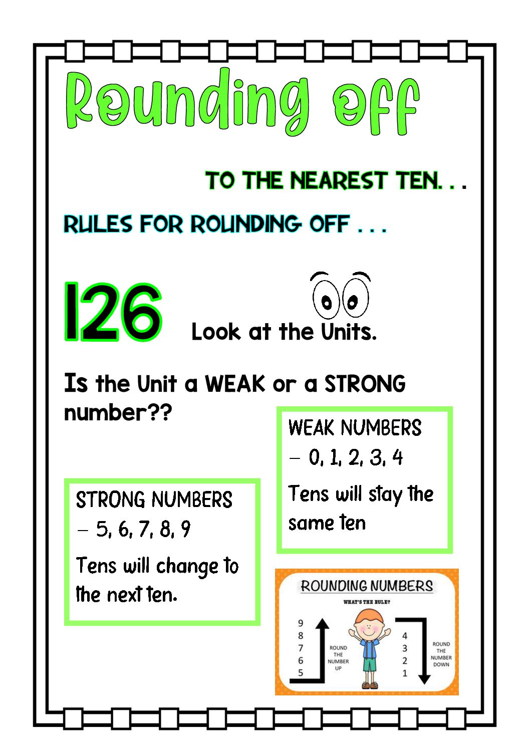 Anchor Chart – Rounding off to the nearest 10 • Teacha! Anchor Chart – Rounding off to the nearest 10 • Teacha!
