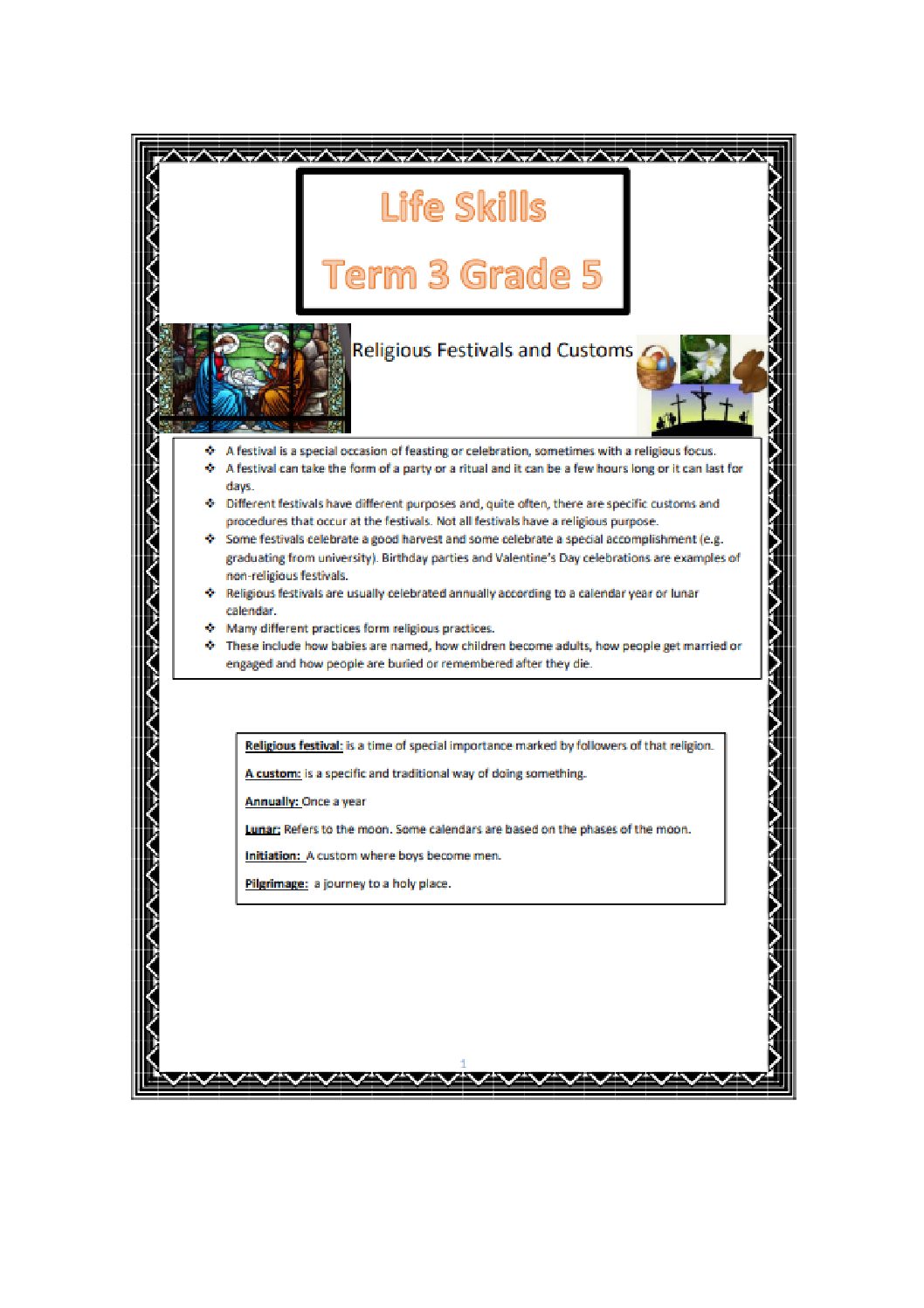 LIFE SKILLS GRADE 5 TERM 3 SUMMARY • Teacha! LIFE SKILLS GRADE 5 TERM 3 SUMMARY • Teacha!